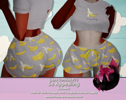 Second Life Marketplace - [MF] Lazy Sunday PJ's - So Appealing Set (add ...